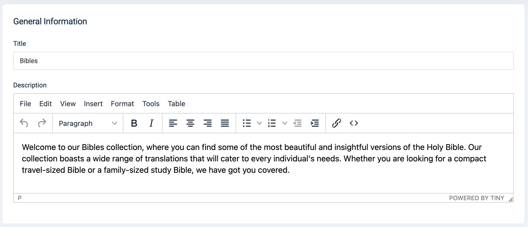 Product Collection User Guide