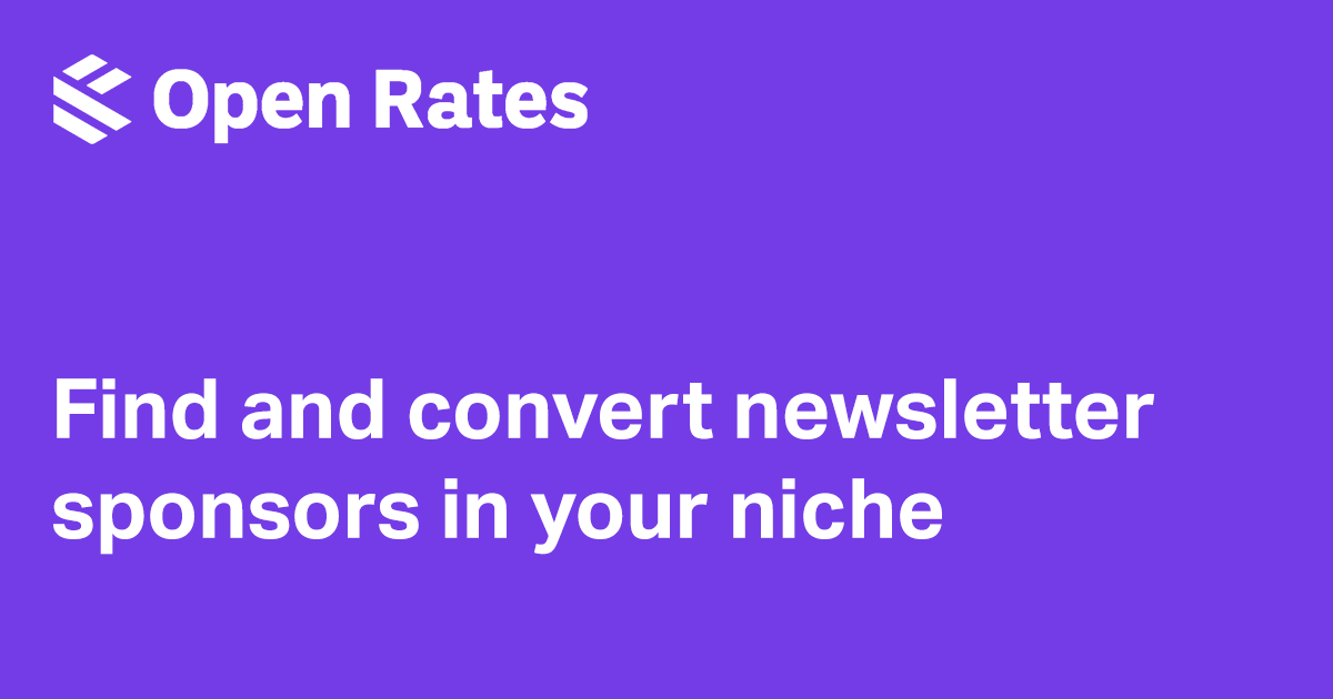Open Rates | Find Sponsors