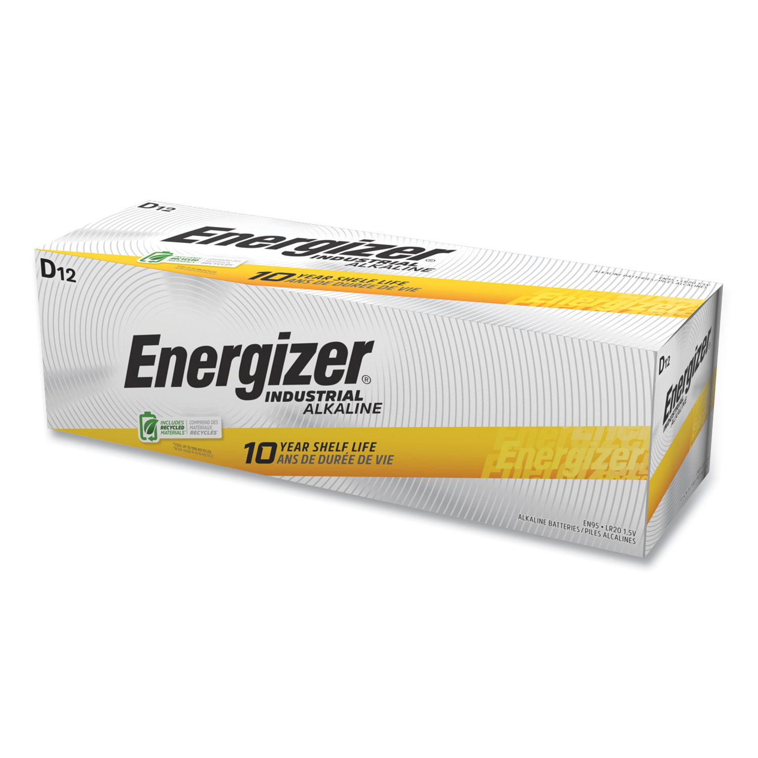 Heavy Duty Batteries Energizer EN95 Industrial Alkaline D Batteries ...