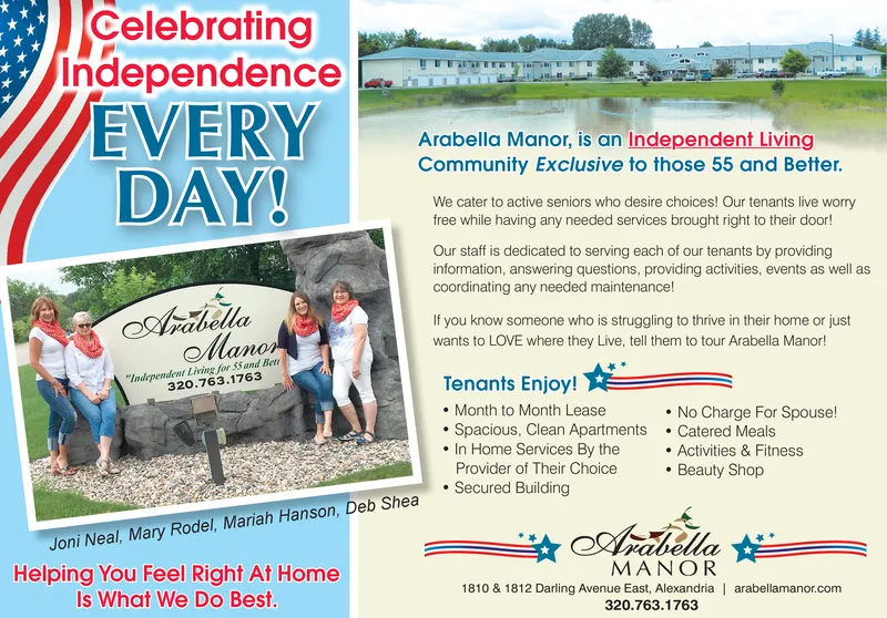 THURSDAY, JULY 11, 2019 Ad - Arabella Manor - Echo Press