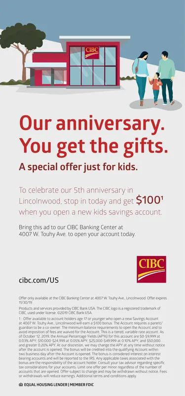 THURSDAY, OCTOBER 31, 2019 Ad - CIBC Banking Center - Chicago Tribune