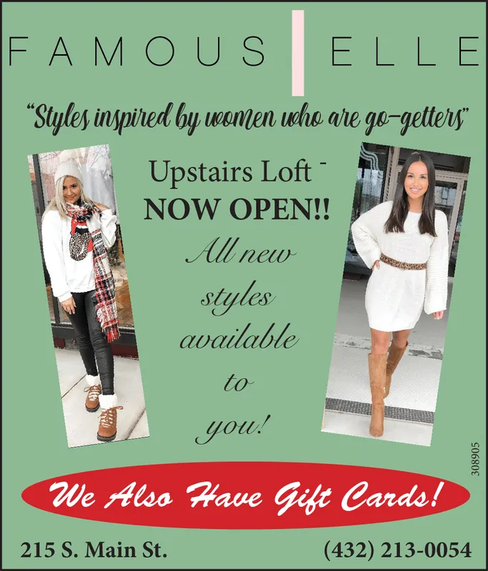 MONDAY, DECEMBER 16, 2019 Ad - Famous Elle - Big Spring Herald