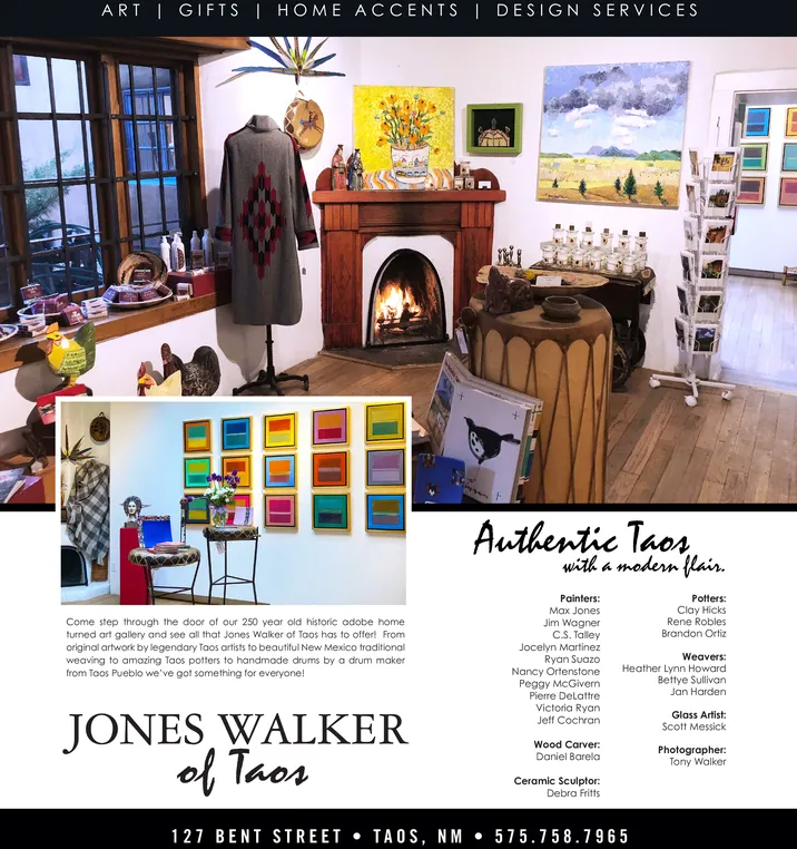 WEDNESDAY, JANUARY 29, 2020 Ad - Jones Walker of Taos - The Taos News