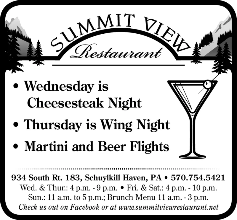THURSDAY, FEBRUARY 13, 2020 Ad - Summit View Restaurant - The ...
