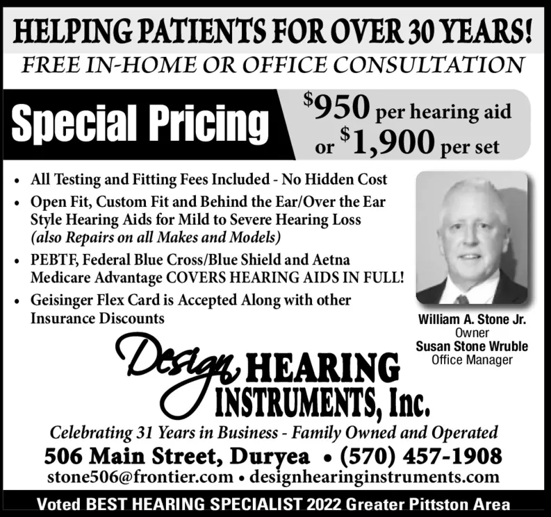 THURSDAY, FEBRUARY 22, 2024 Ad - Design Hearing Instruments - The Times ...