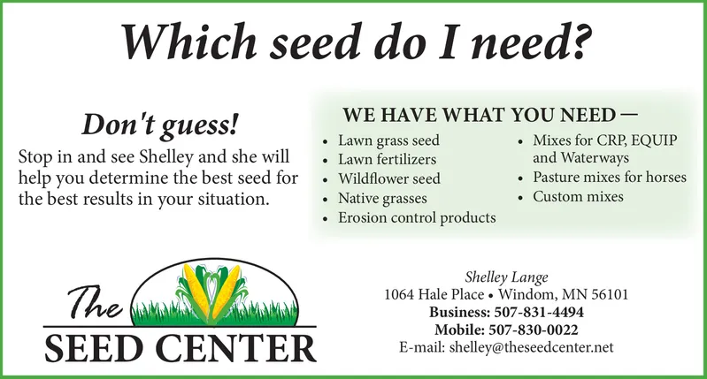 MONDAY, APRIL 1, 2024 Ad - The Seed Center - Cottonwood County Citizen