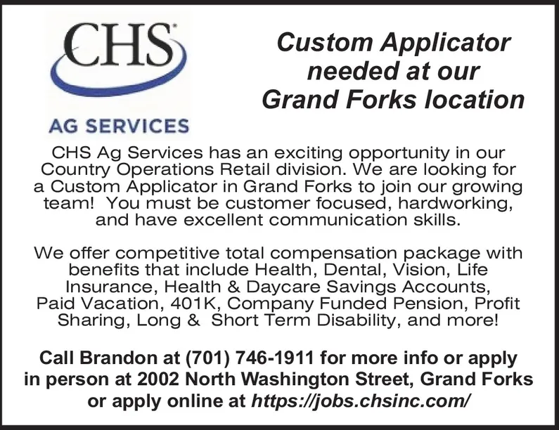 THURSDAY, APRIL 4, 2024 Ad - CHS AG Services - Grand Forks Herald