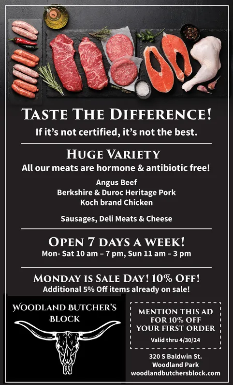 WEDNESDAY, APRIL 10, 2024 Ad - Woodland Butcher's Block Meat & Deli LLC ...