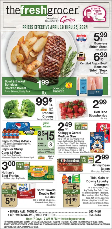 SUNDAY, APRIL 21, 2024 Ad - Gerrity's The Fresh Grocer - West Pittston ...