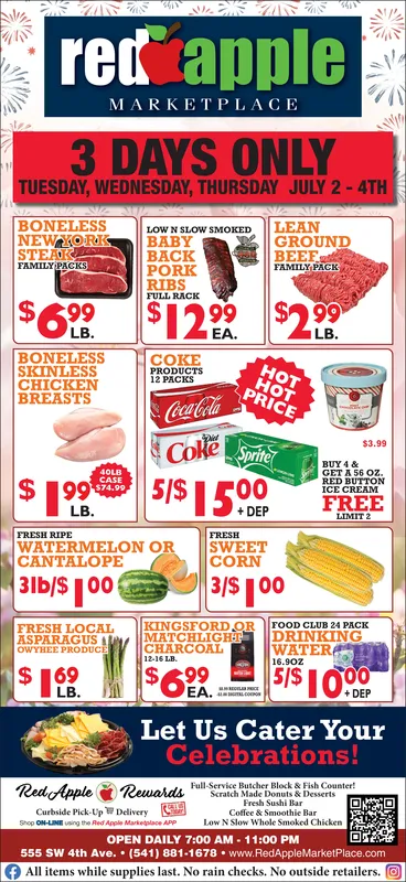 FRIDAY, JUNE 28, 2024 Ad - Red Apple Marketplace - Argus Observer
