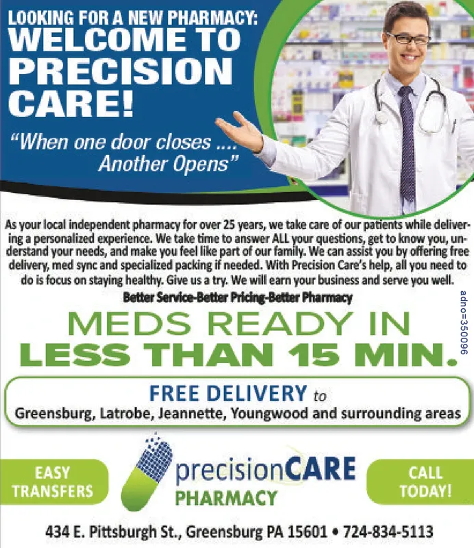 SUNDAY, OCTOBER 27, 2024 Ad - Precision Care Pharmacy - Tribune-Review