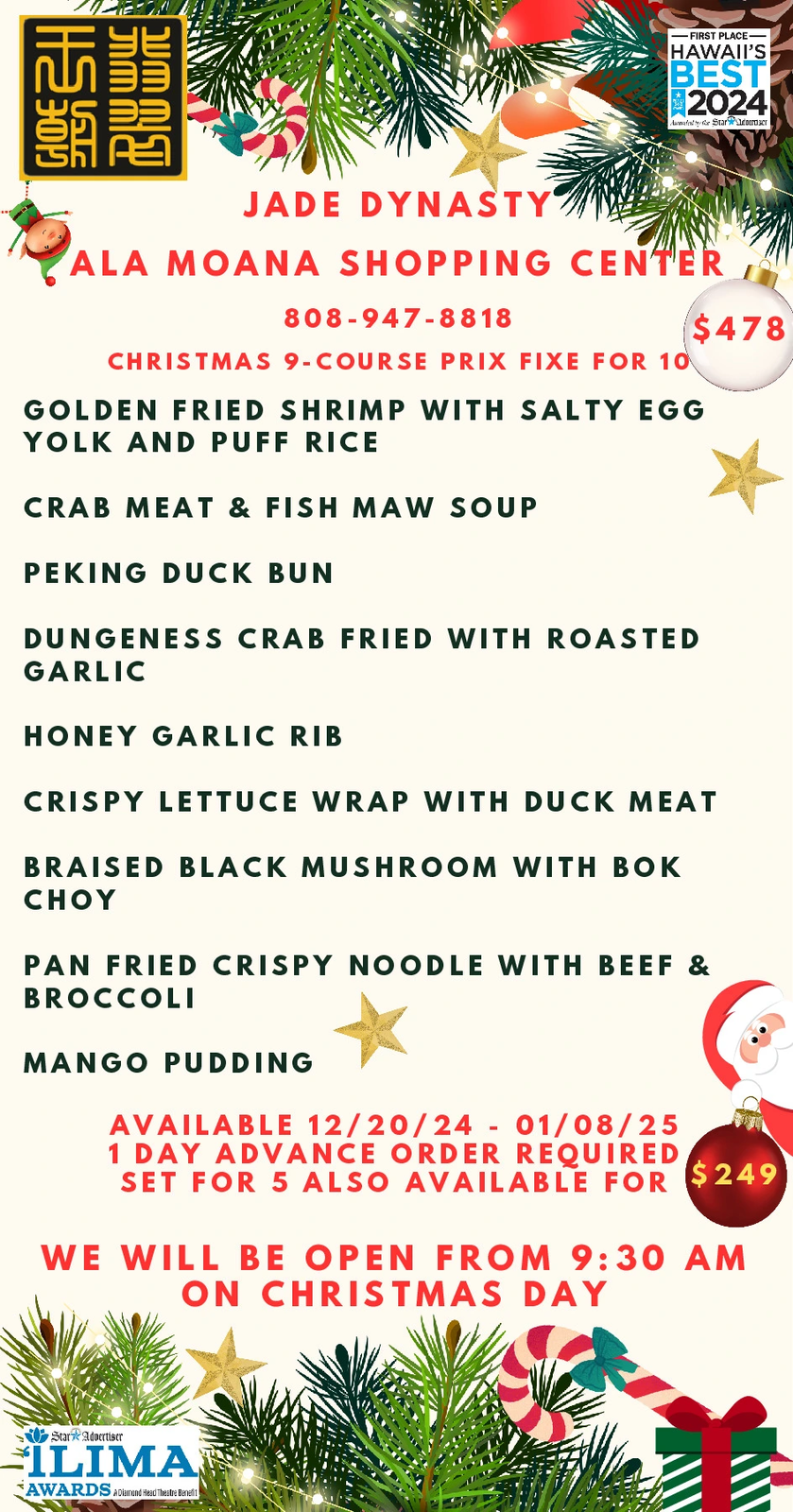 TUESDAY, DECEMBER 10, 2024 Ad - Jade Dynasty Seafood Restaurant ...