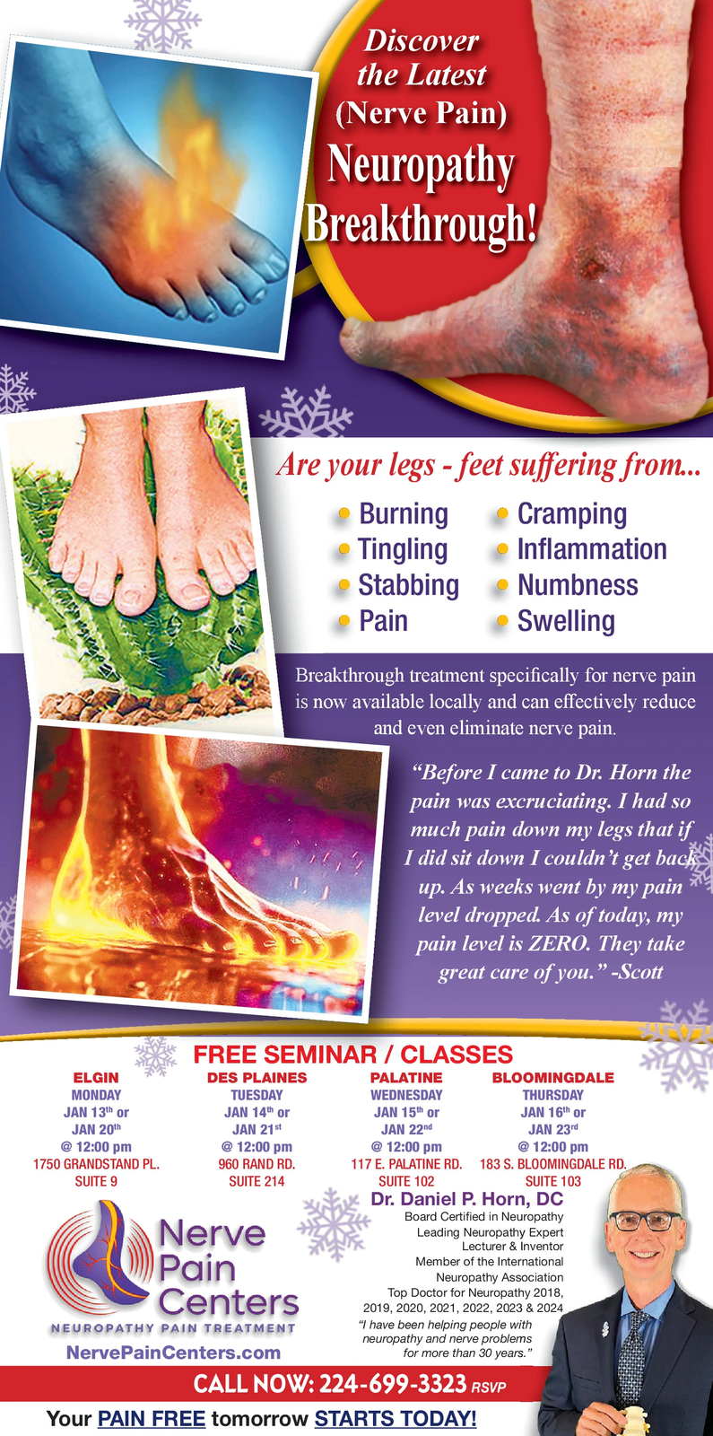 SUNDAY, JANUARY 12, 2025 Ad - Nerve Pain Centers - Elgin - Daily Herald ...