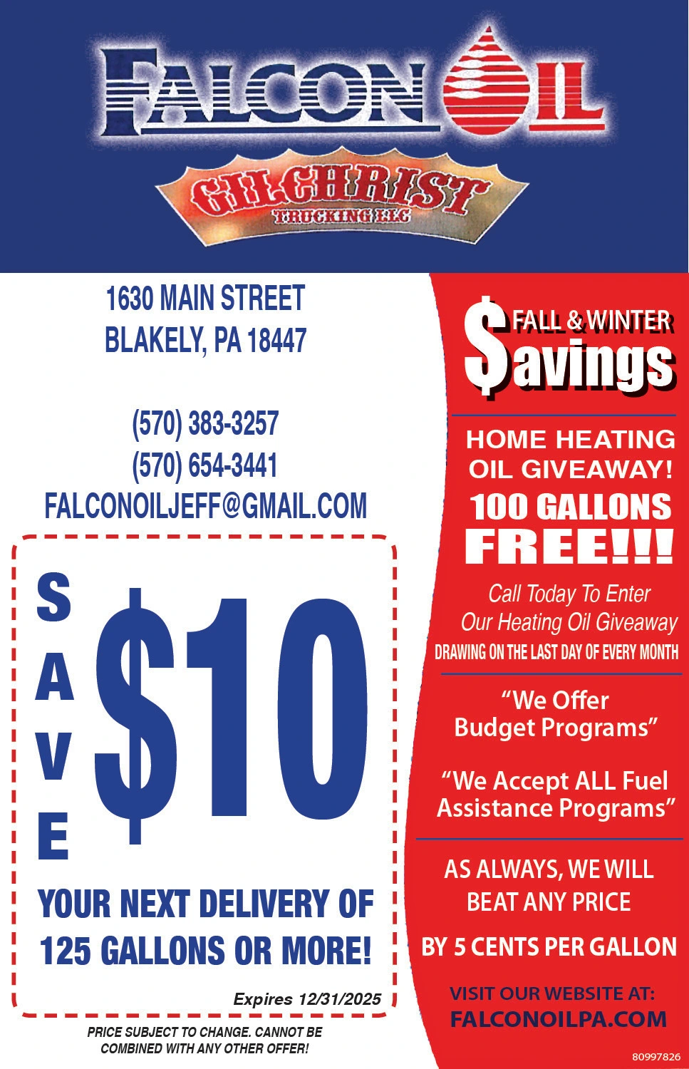 TUESDAY, JANUARY 28, 2025 Ad - Falcon Oil - The Times Leader