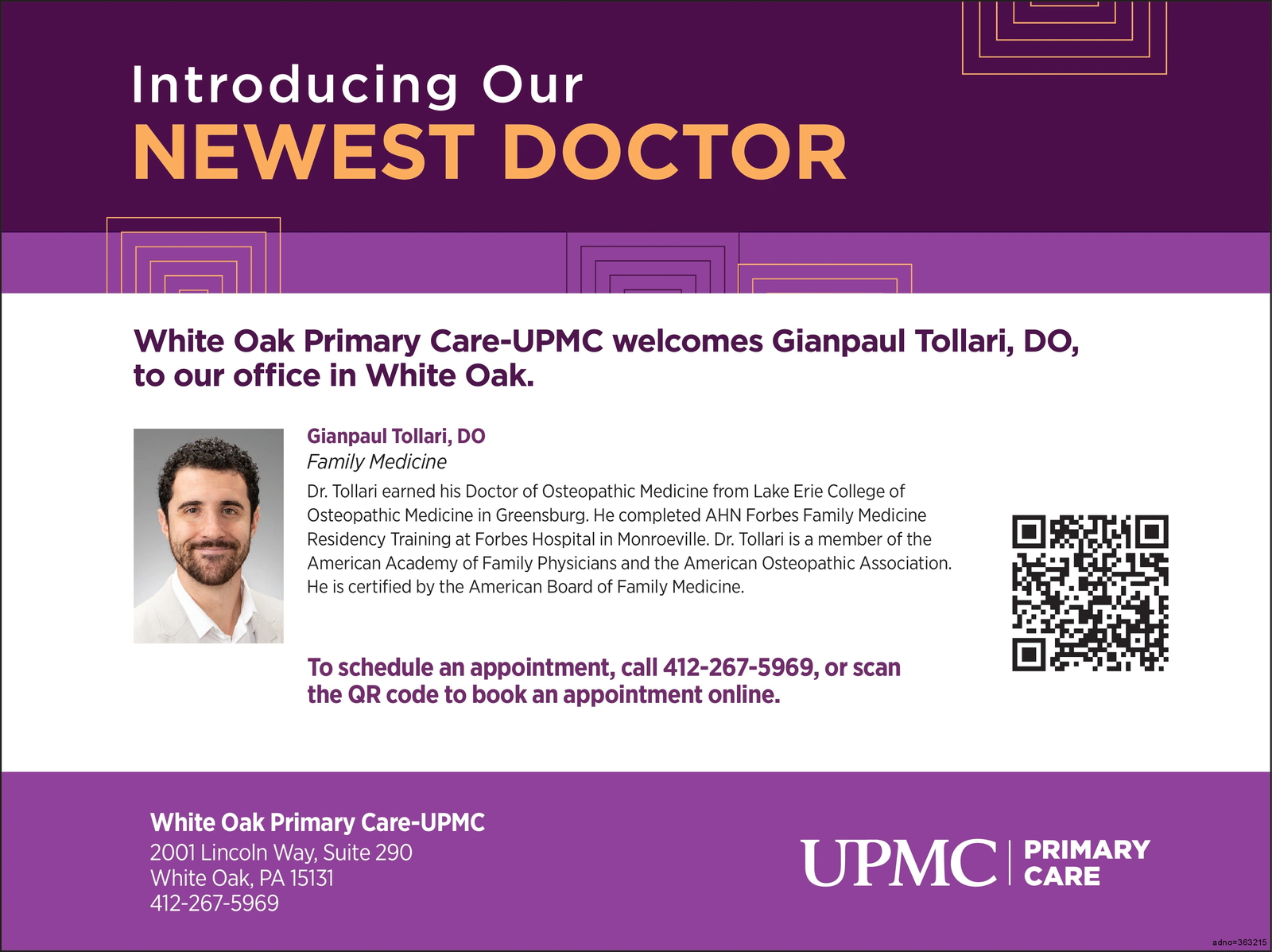 THURSDAY, FEBRUARY 13, 2025 Ad - UPMC White Oak Primary Care - Gianpaul ...