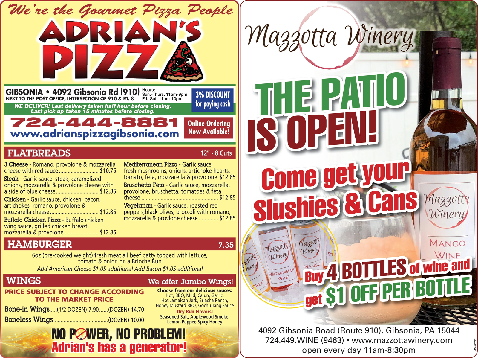 THURSDAY, JUNE 19, 2025 Ad - Adrian's Pizza - Tribune-Review