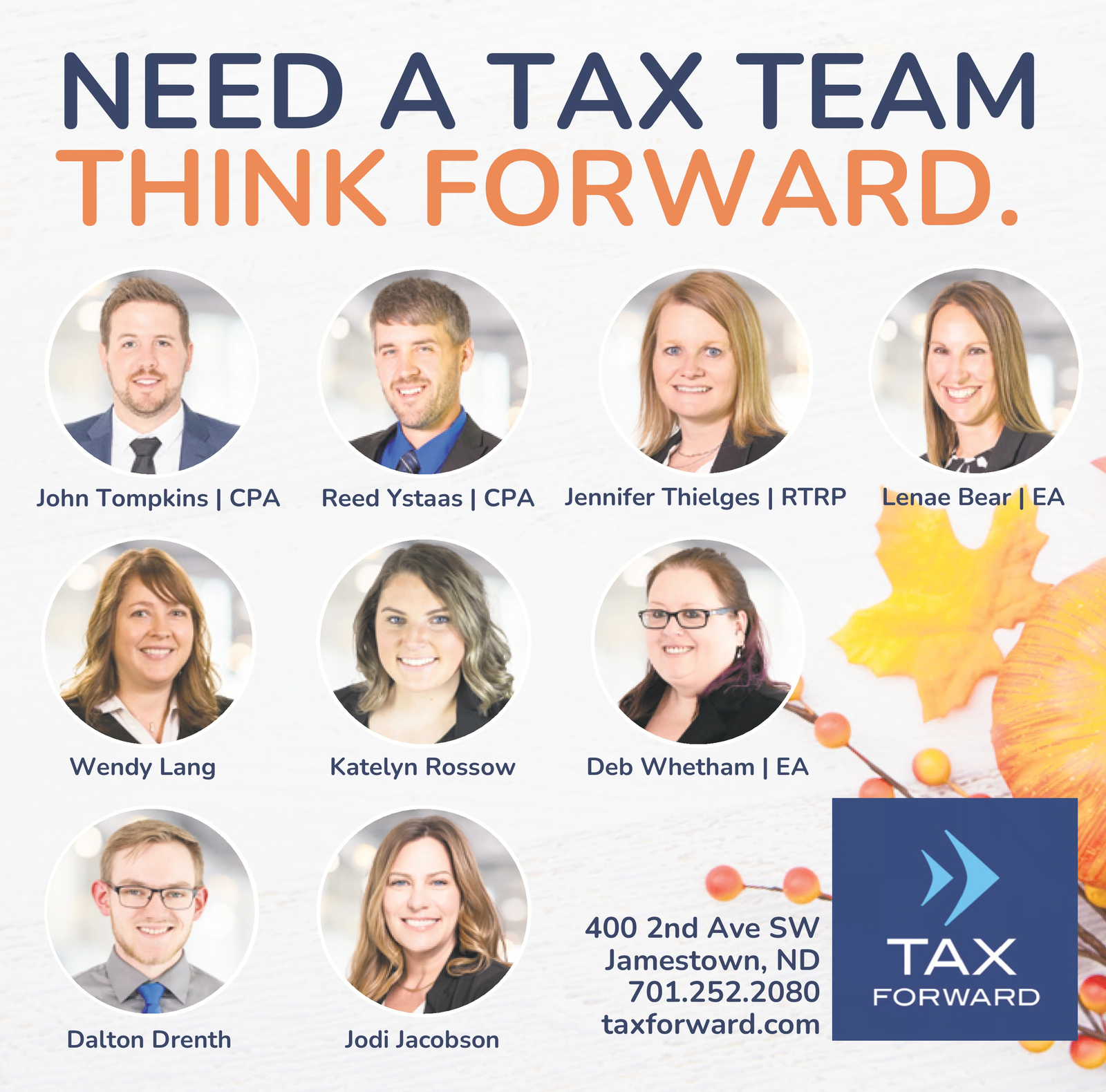 FRIDAY, NOVEMBER 7, 2025 Ad - Tax Forward - Jamestown - Jamestown Sun