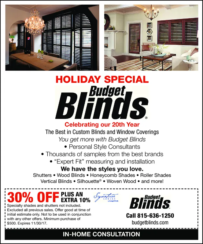TUESDAY, OCTOBER 24, 2017 Ad - Budget Blinds - Daily Chronicle