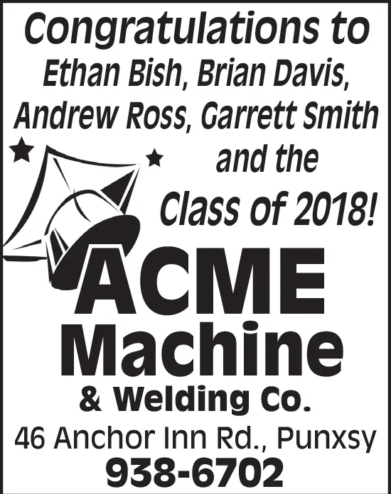 THURSDAY, MAY 31, 2018 Ad - Acme Machine & Welding Company - The ...