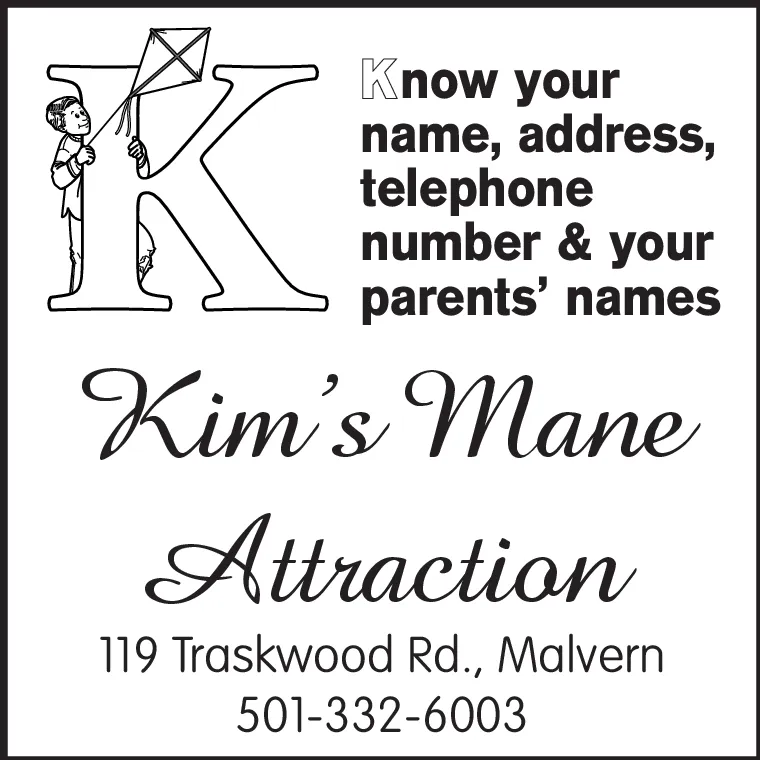 MONDAY, AUGUST 13, 2018 Ad - Kim's Mane Attraction - Malvern Daily Record