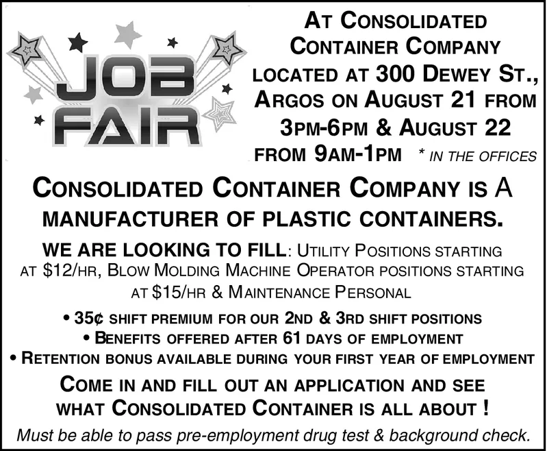 THURSDAY, AUGUST 16, 2018 Ad - Consolidated Container Co - Pilot-News