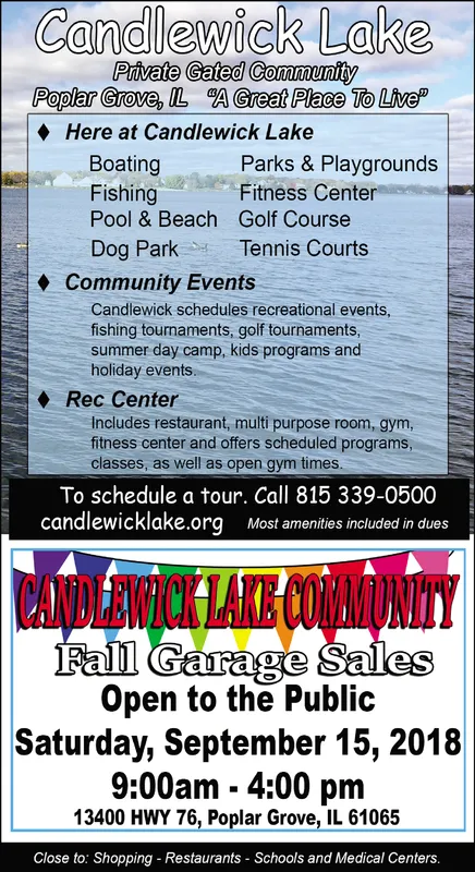 FRIDAY, AUGUST 31, 2018 Ad - Candlewick Lake Association - Daily Herald ...