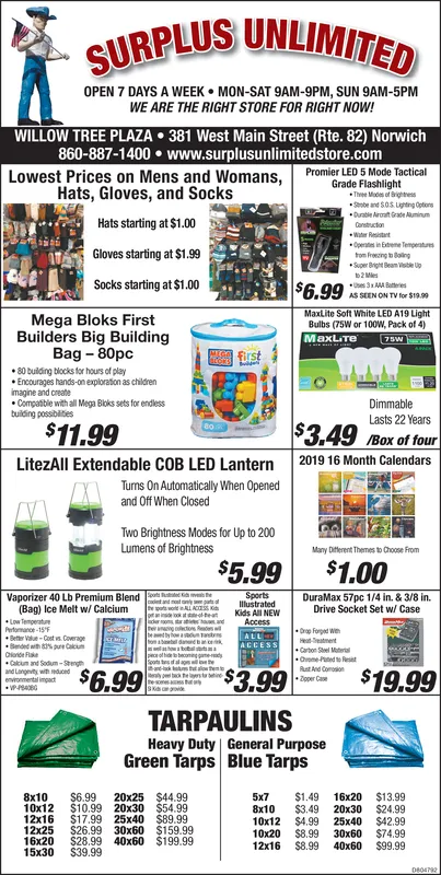 FRIDAY, DECEMBER 21, 2018 Ad - Surplus Unlimited - The Day