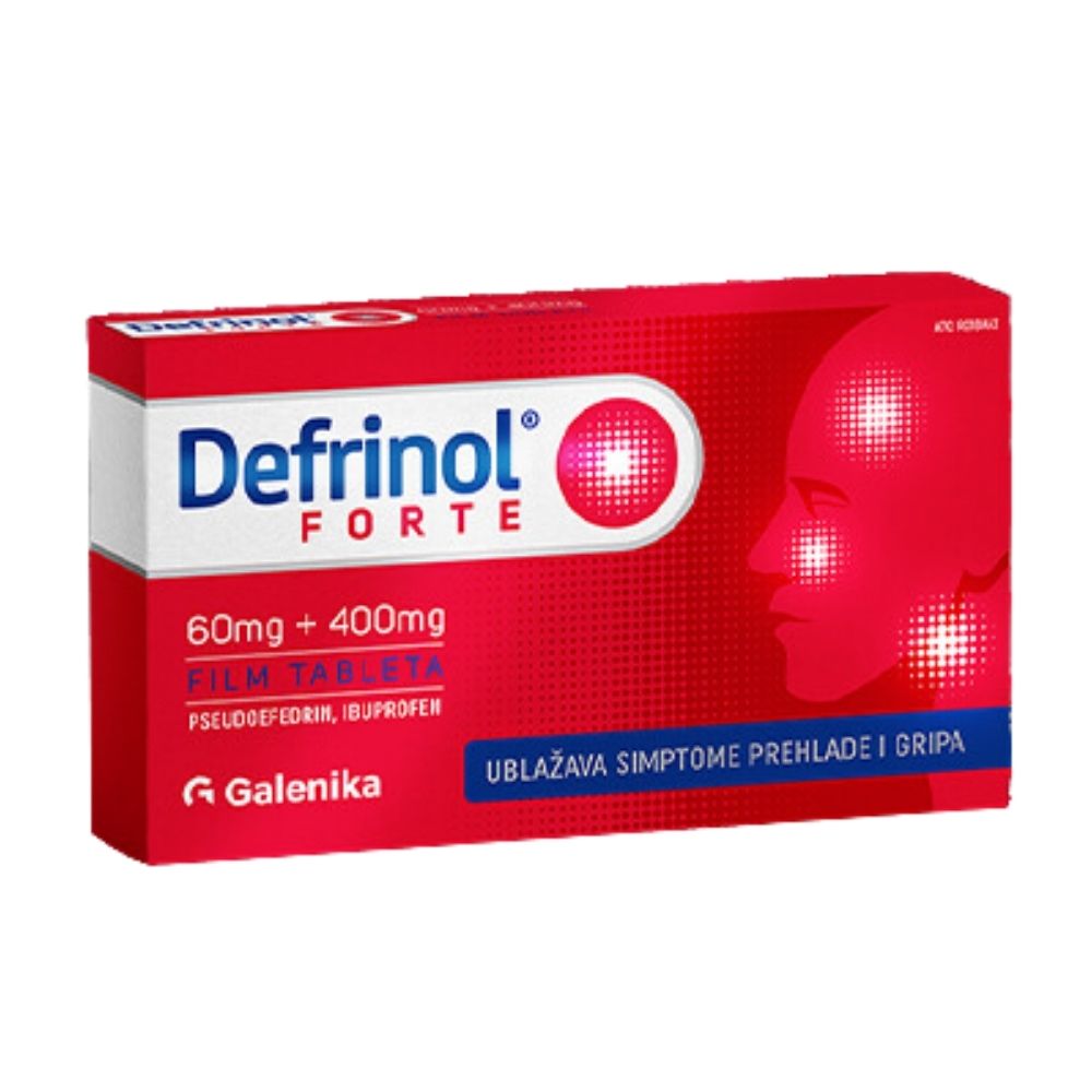 Galenika Defrinol Forte 60mg+400mg 10 таблети - Paket.mk
