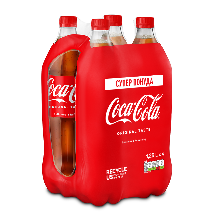 Coca-Cola 4x1.25л - Paket.mk