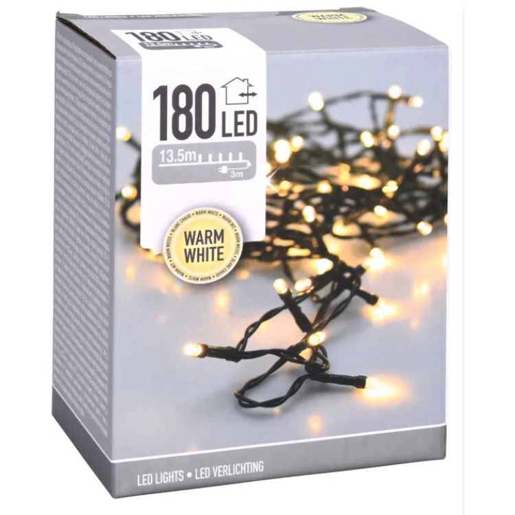Koopman 180 LED Новогодишни сијалички на жица (топло бело) 1350цм ...