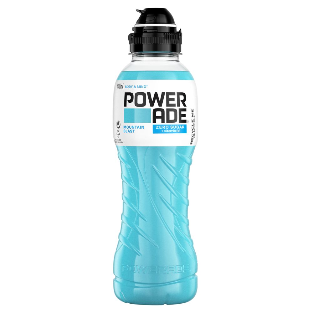 Powerade Zero Mountain Blast Изотоничен пијалок со витамин Б6 500мл ...