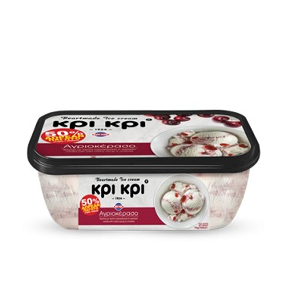 Kri Kri Heartmade Сладолед од ванила и цреша 1.5л (Замрзнато) - Paket.mk