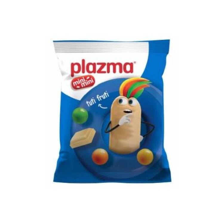 Plazma Mini-mini Бисквити со овошје и прелив од бело чоколадо 45гр ...