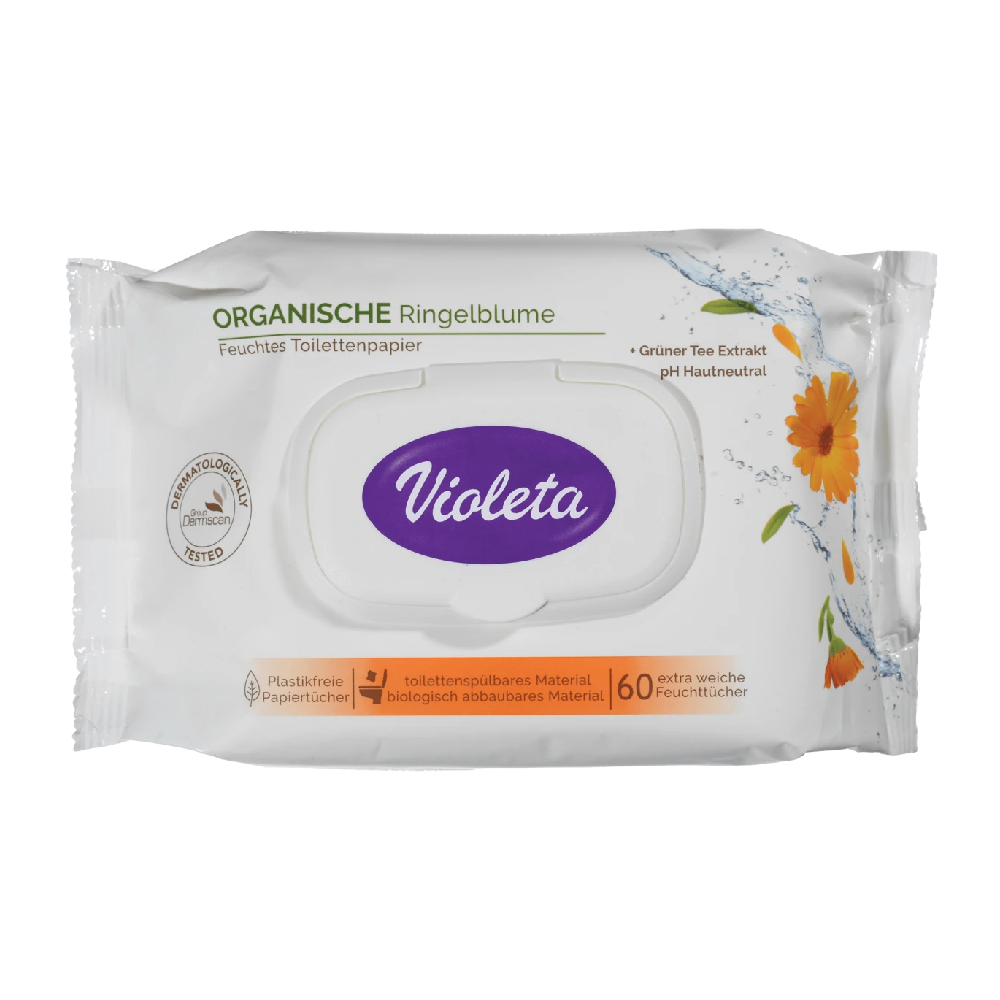 Violeta Влажна тоалетна хартија со невен 60/1 - Paket.mk