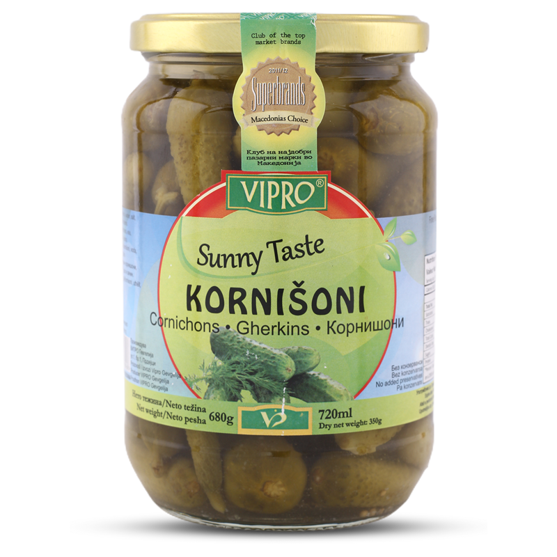 Vipro Корнишони 720мл - Paket.mk