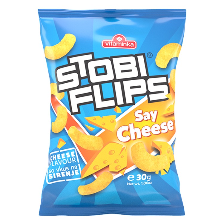 Стоби Флипс со вкус на сирење 30гр - Paket.mk