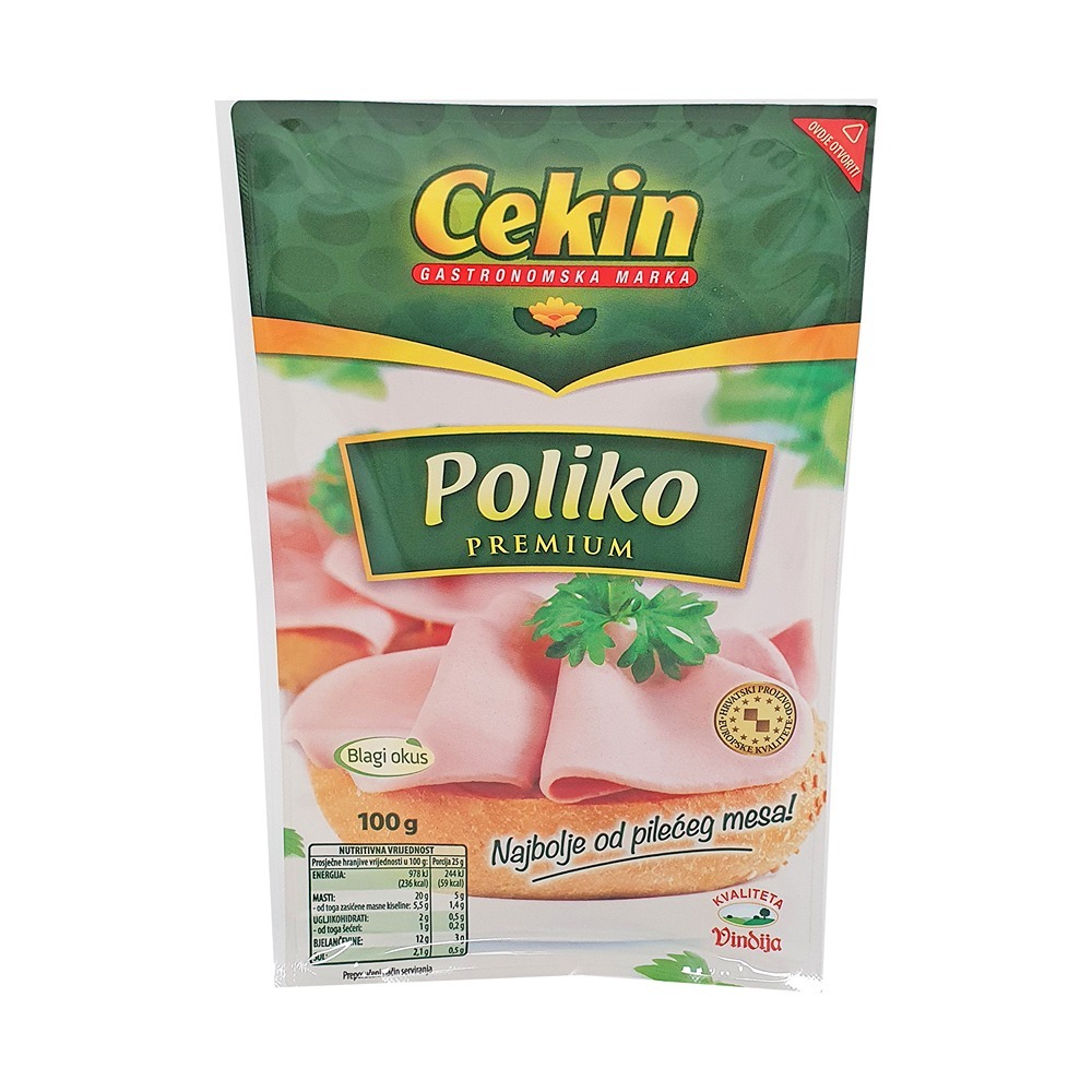 Cekin Poliko Premium Пилешка шунка 100гр - Paket.mk