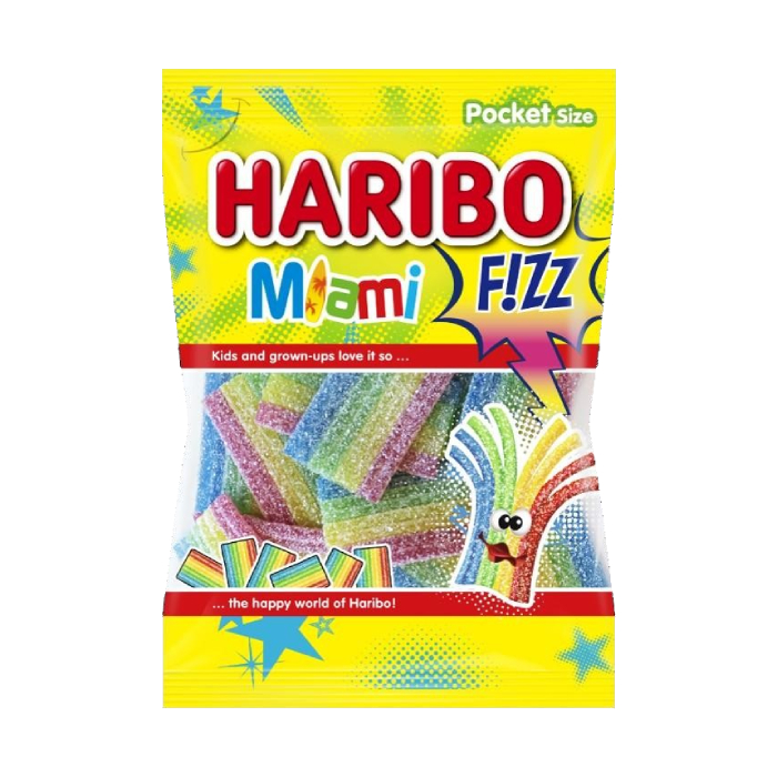 Haribo Miami Fizz Гумени бонбони 85гр - Paket.mk
