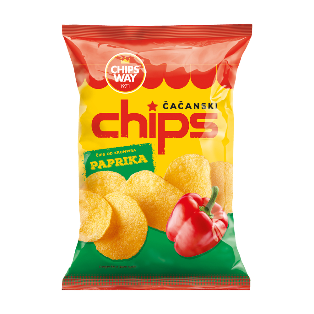 Paket.mk - Chips Way Чипс класик со пиперка 150гр