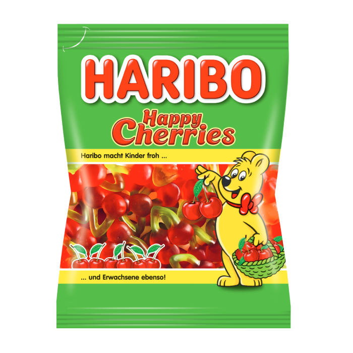 Haribo Happy Cherries Гумени бонбони 100гр - Paket.mk