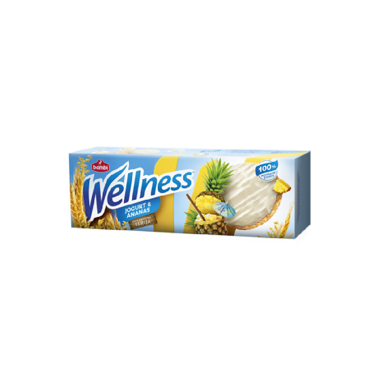 Bambi Wellness Интегрален кекс со ананас и јогурт 160гр - Paket.mk