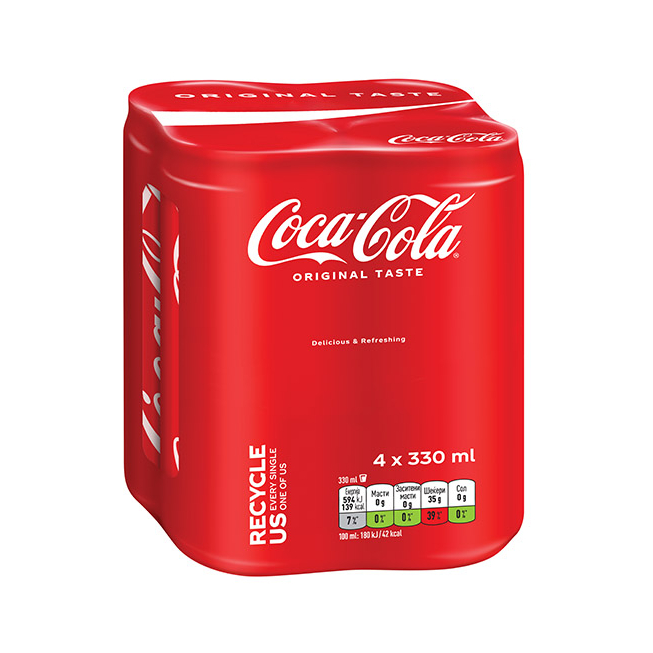 Coca-Cola Лименки (фолија) 4х330мл - Paket.mk