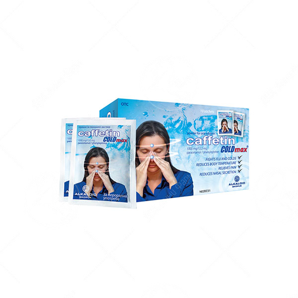 Caffetin Cold Max Прашок за ублажување на симптоми на настинка и грип ...