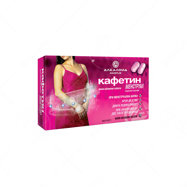 Caffetin Menstrual Таблети за ублажување на менструална болка 10 ...