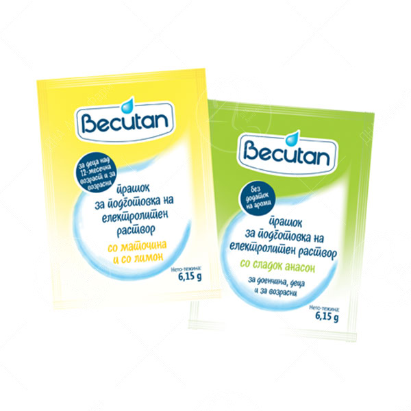 Becutan Електролити Анасон кесичка за брза рехидратација 6.15гр - Paket.mk