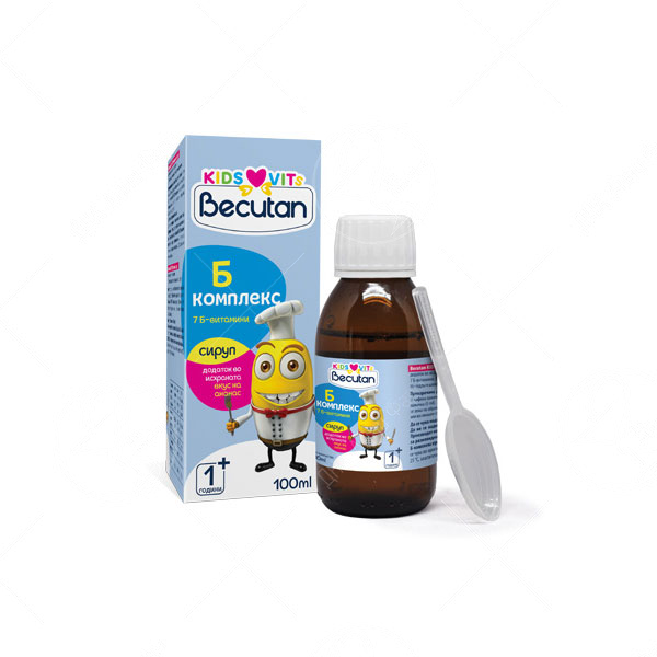 Becutan Kids Vits Б Комплекс Сируп 100мл - Paket.mk