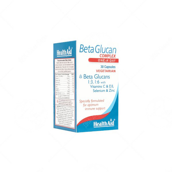 Health Aid Beta Glucan Complex Витамини 30 капсули - Paket.mk