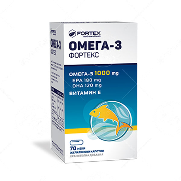 Paket.mk - Fortex Omega 3 1000mg 90 капсули 1+1 Гратис