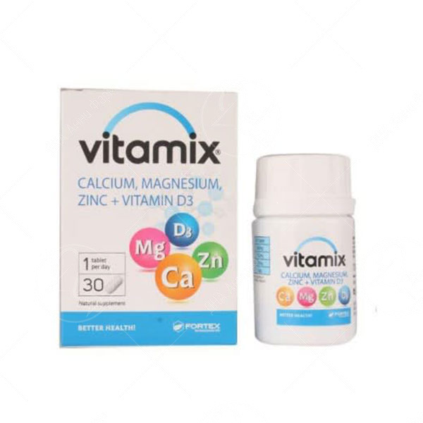 Fortex Vitamix Kalcium Magnezium Cink +Vitamin D3 30 таблети - Paket.mk