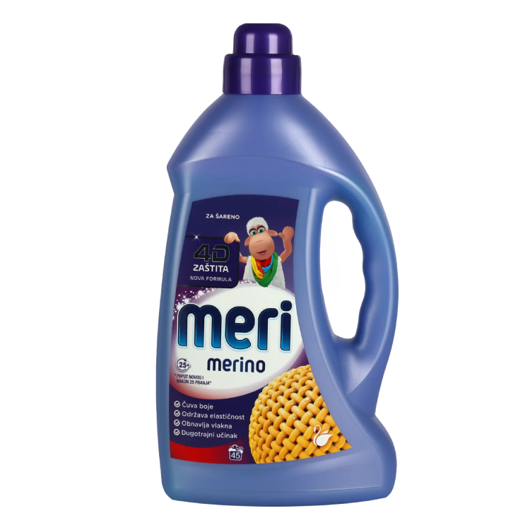 Meri Merino Tечен детергент за шарени 2.7л - Paket.mk